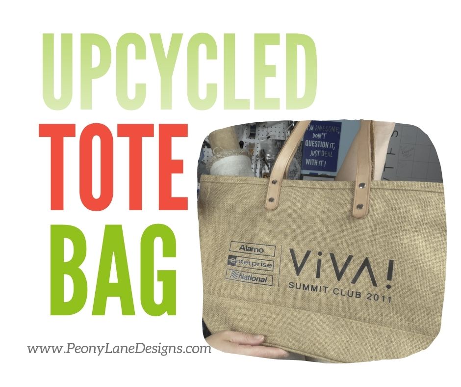 Upcycled Tote BagPeony Lane Designs