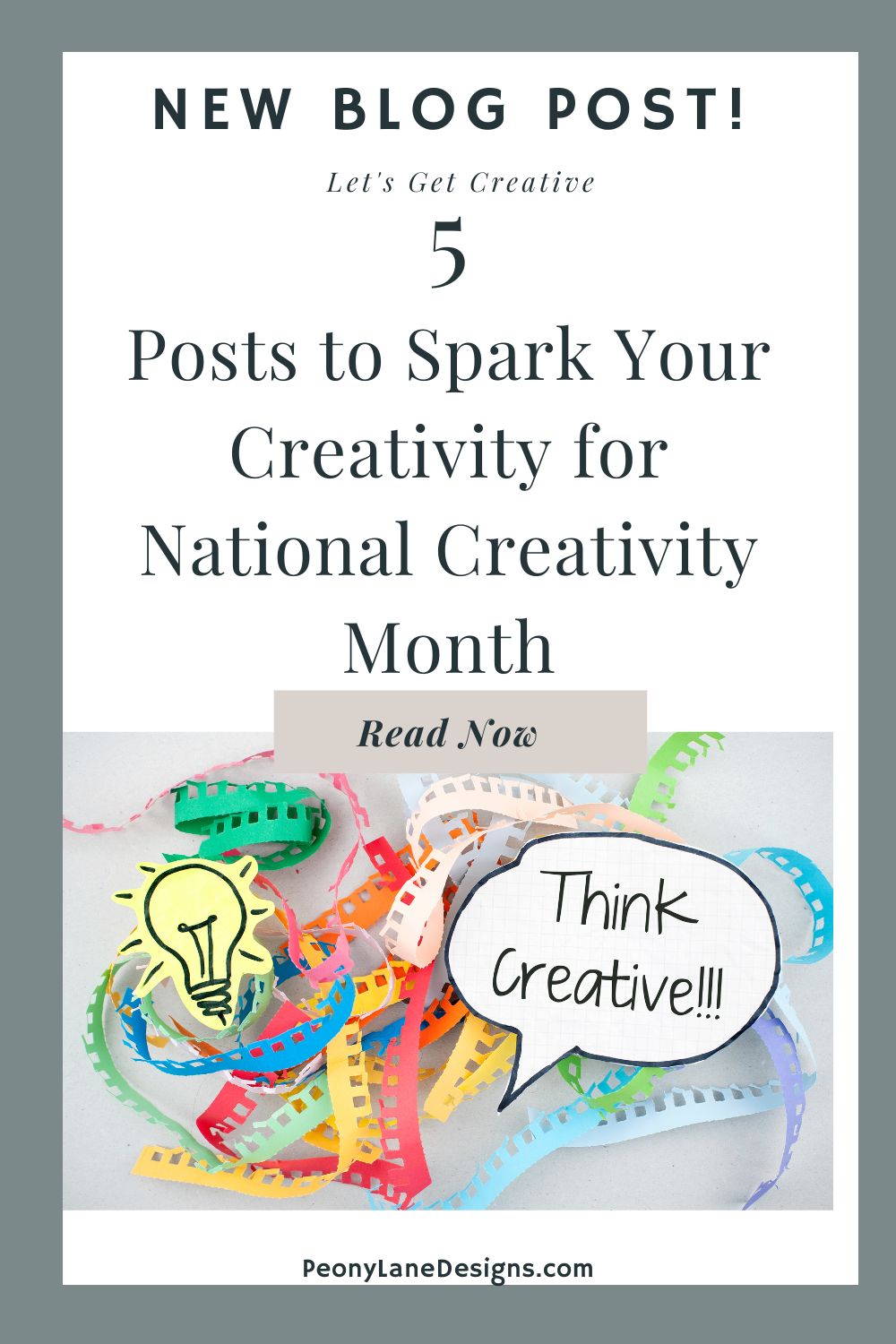 Creativity Month Pinterest PinPeony Lane Designs