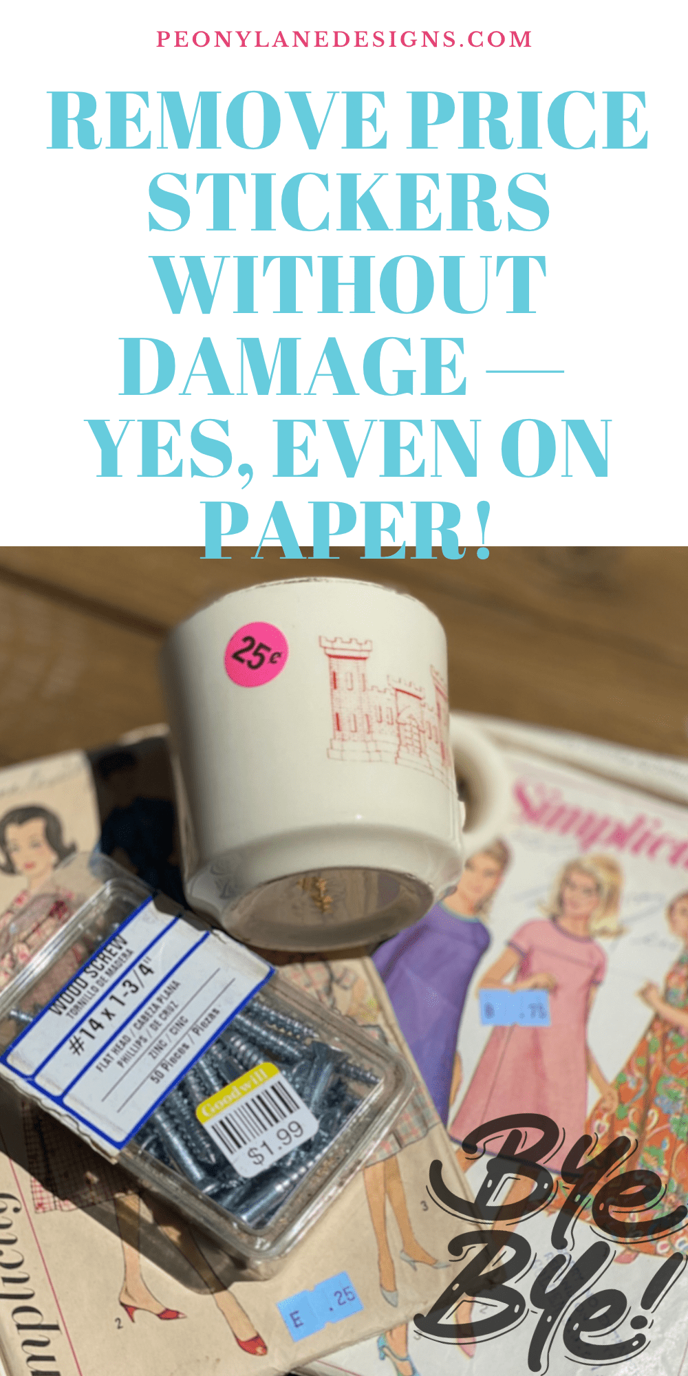 Remove Price Stickers Without Damage — Yes, Even on Paper! PinPeony ...